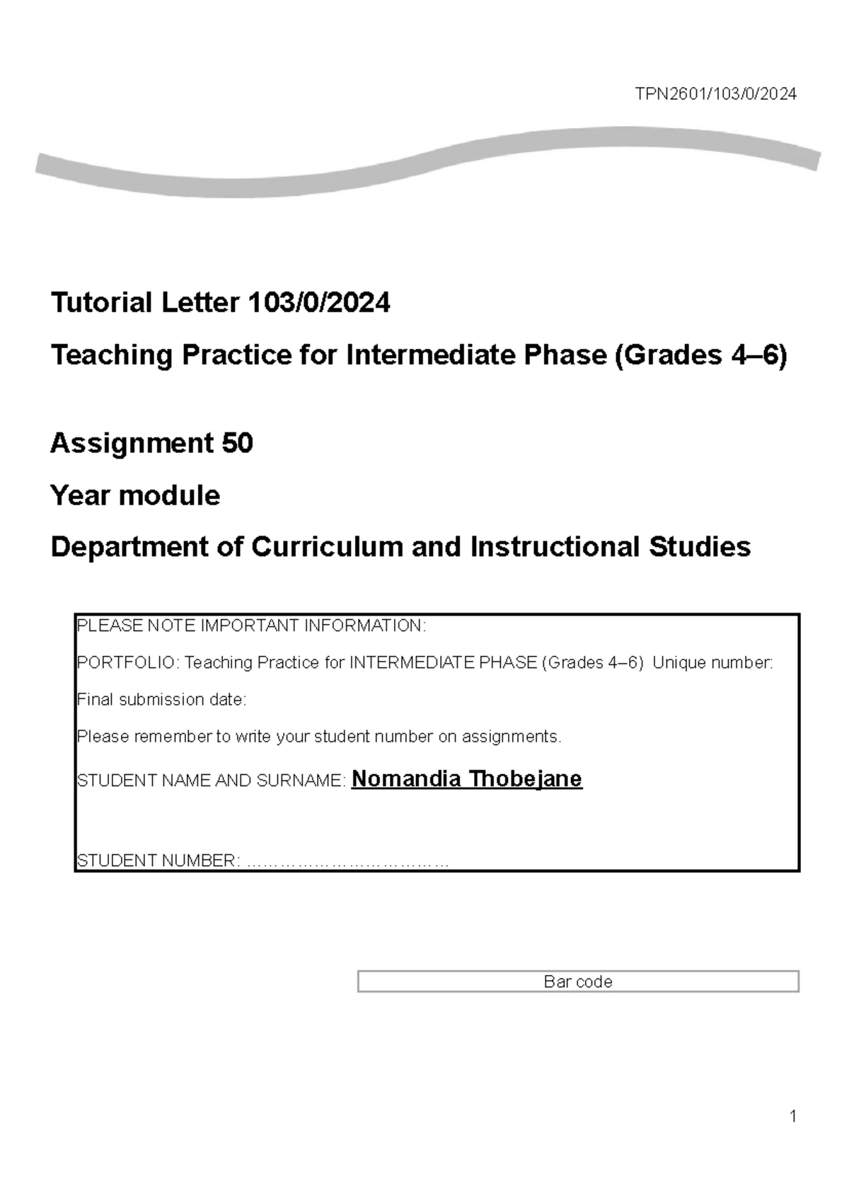Question paper Analysis Grid - Gauteng East District (GE) ASSESSMENT ...