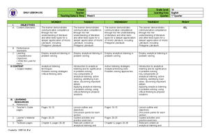 Lesson Plan: Understanding the VUCA World - Quarter 2 (Grade Level ...