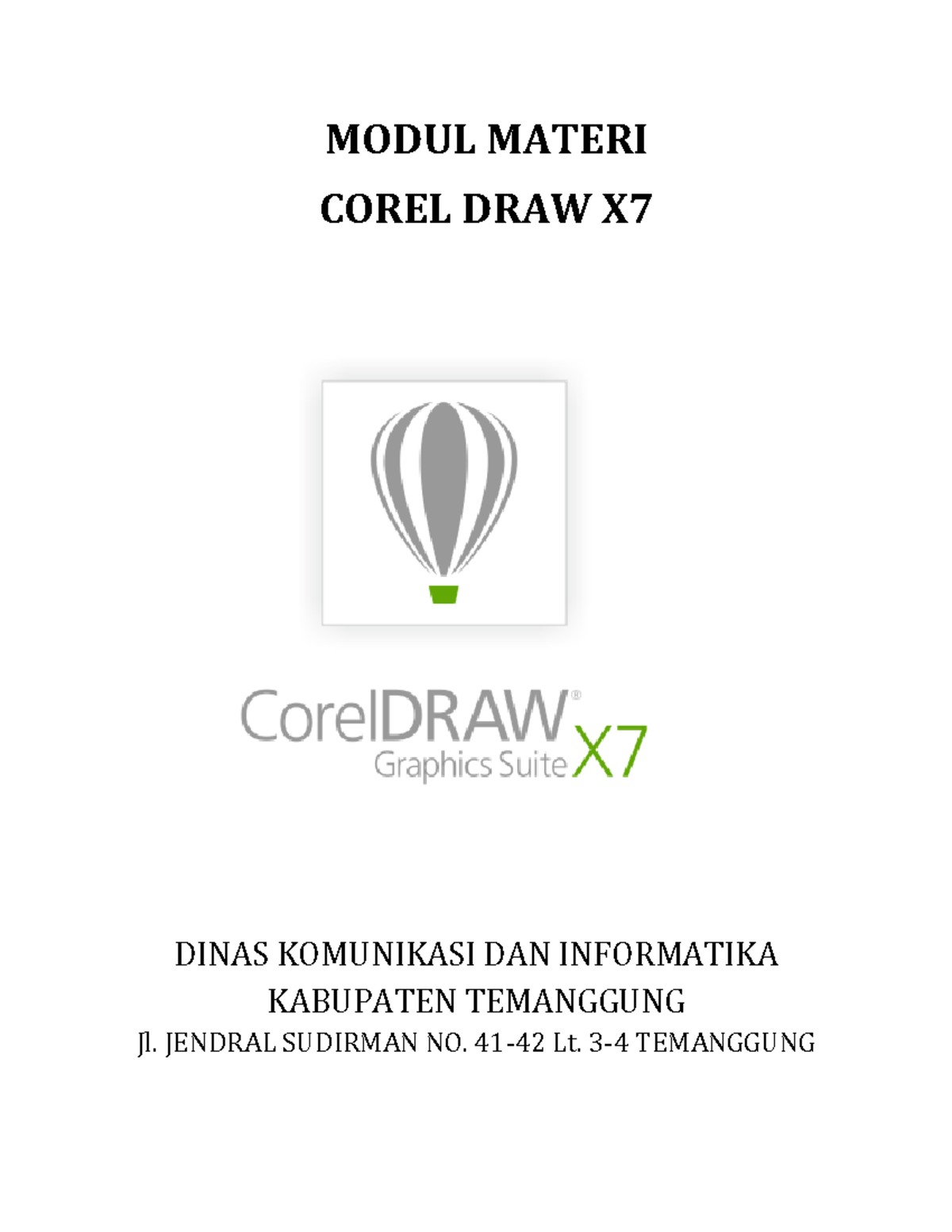 Modul Materi Corel DRAW X7: Pengenalan dan Alat Penggambaran Dasar ...