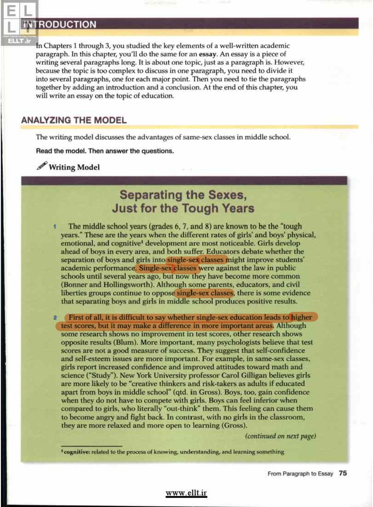 From Paragraph to Essay: ELLT Chapters 1-3 Overview and Analysis - Studocu