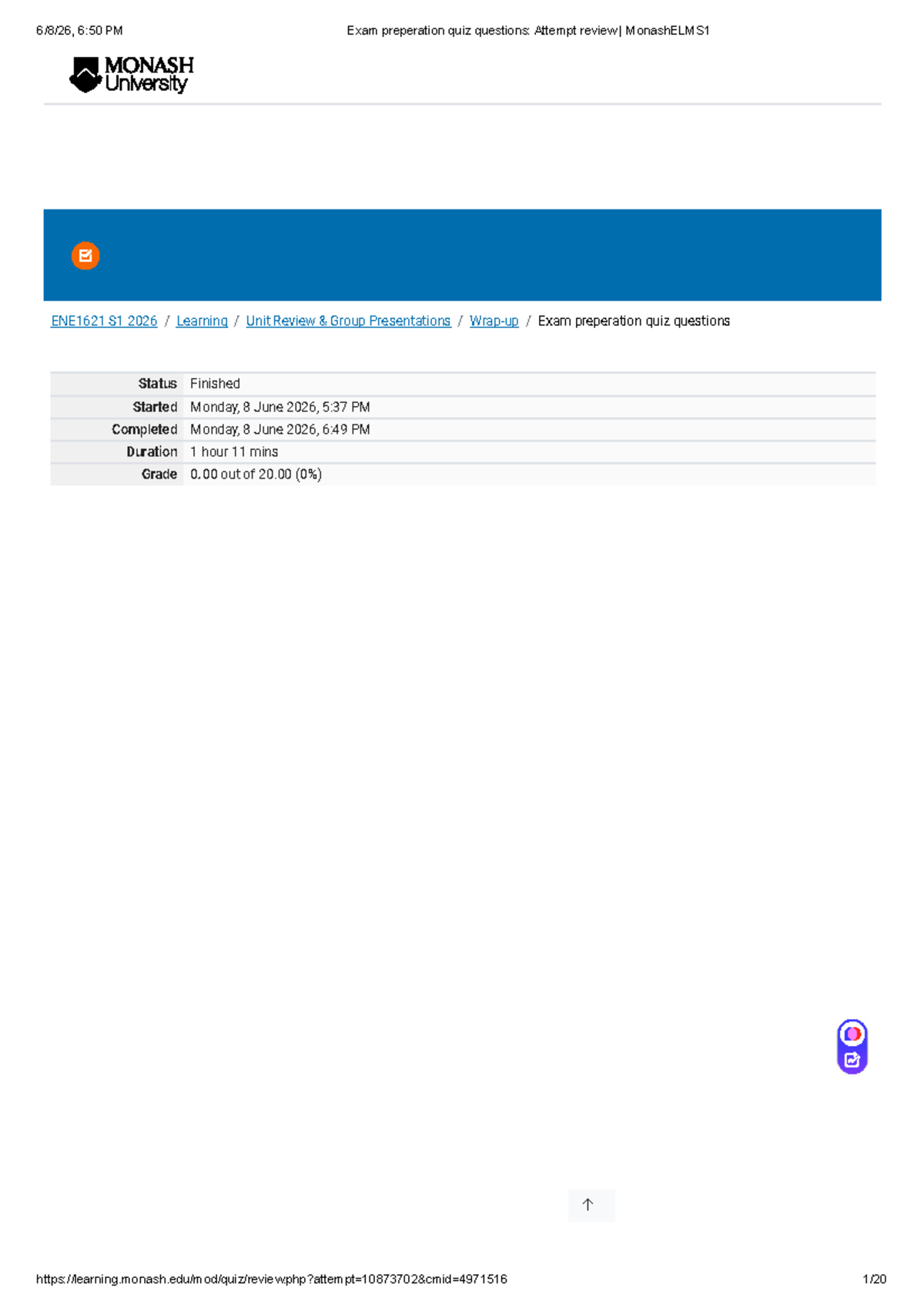 ENE1621 S1 2026 Final Exam Preparation Quiz Questions Review - Studocu