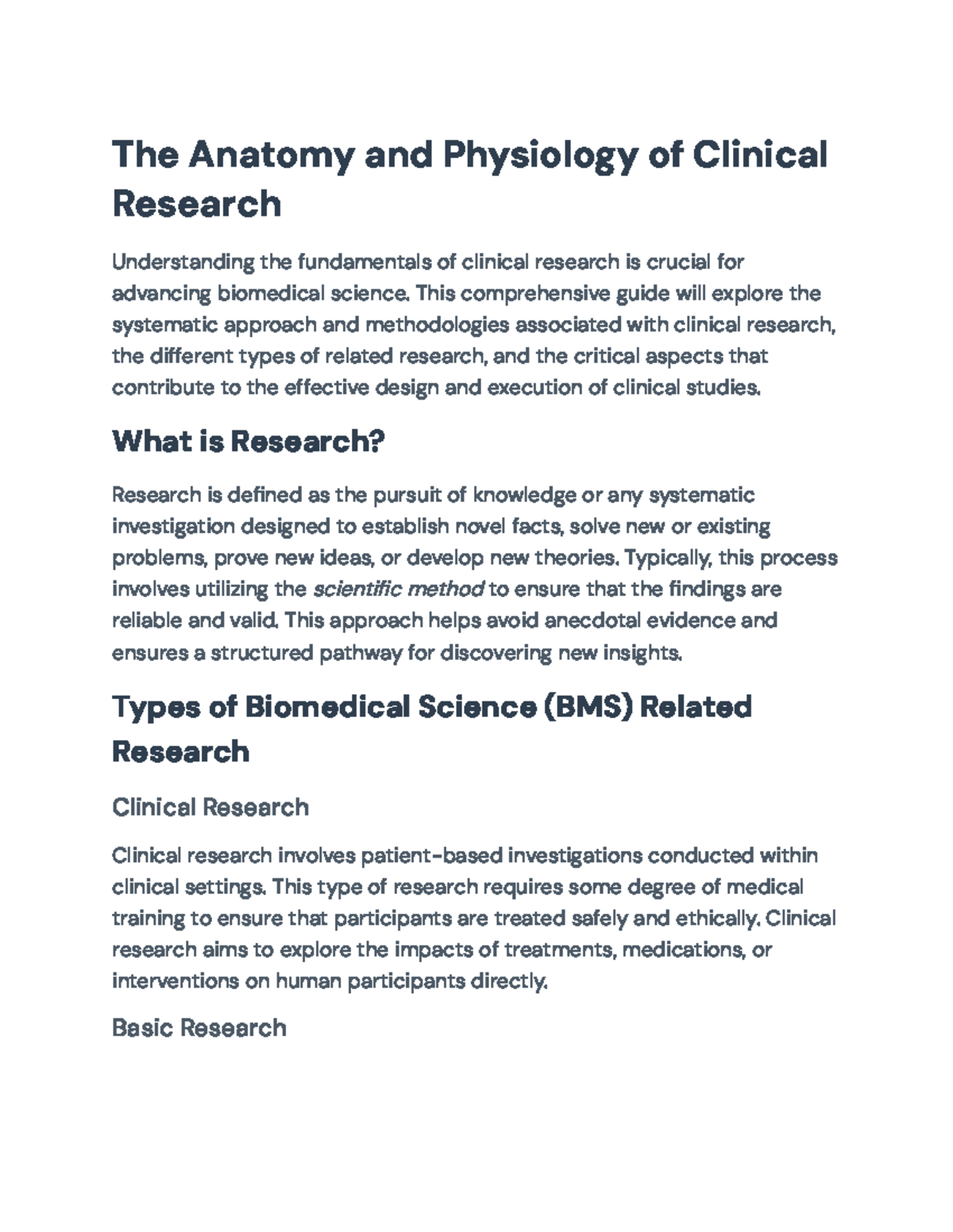 Anatomy and Physiology of Clinical Research: A Comprehensive Guide ...