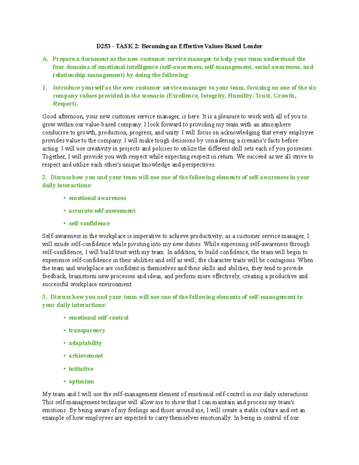 D253 V4 - Rsm3 Task 2 Template 0424 - D253 – Values-based Leadership