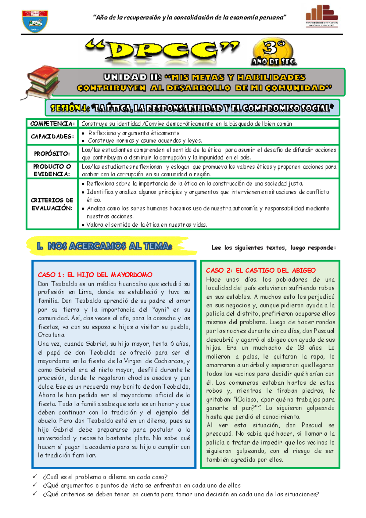 Ética y Responsabilidad en la Construcción de una Sociedad Justa - 3 ...