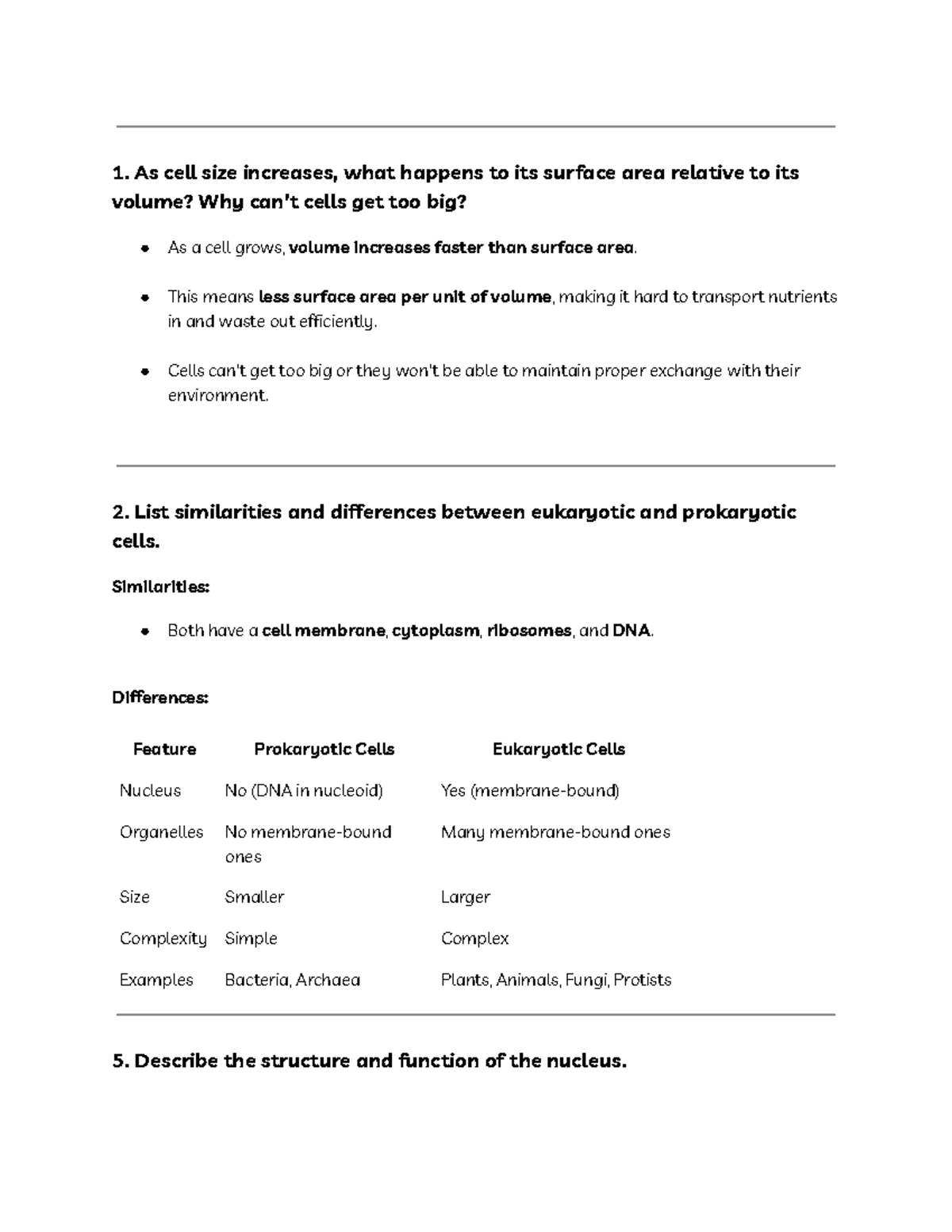 Module 6 - BIO 110 - Cell Structure and Function Quiz Questions - Studocu