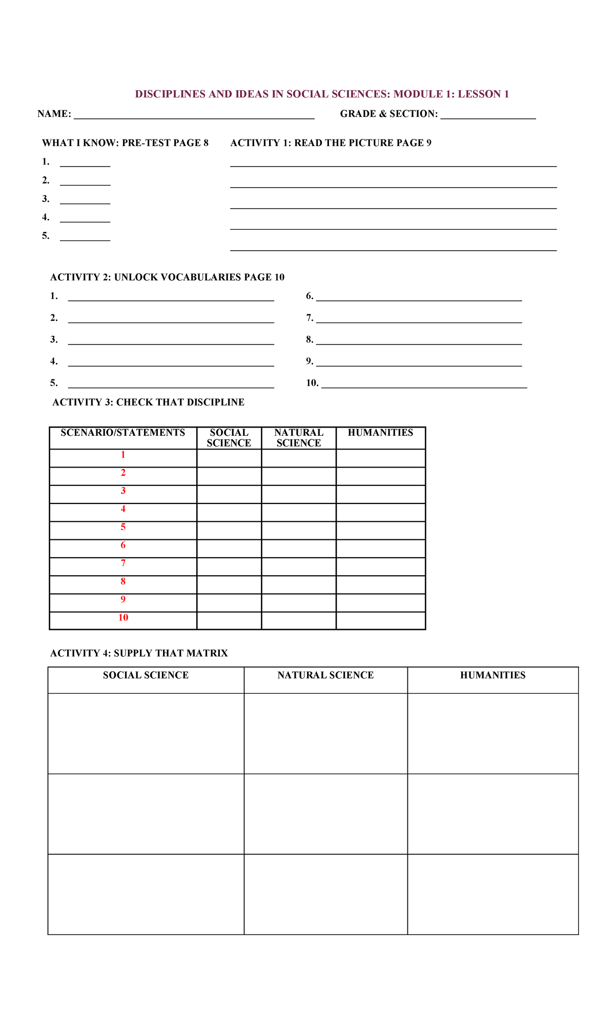 DISS 3RD Quarter 1ST Round - DISCIPLINES AND IDEAS IN SOCIAL SCIENCES ...