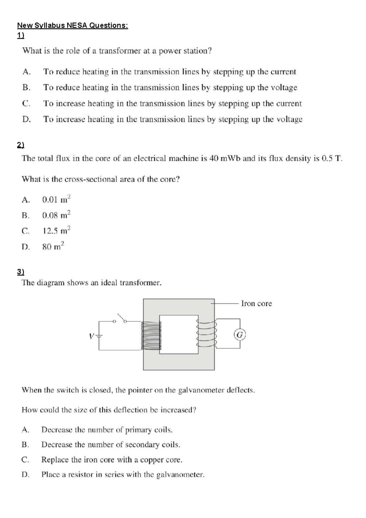 NESA 6.3 Electrical Engineering Questions and Concepts - Studocu
