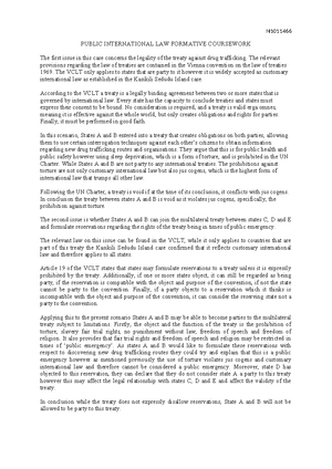 [Solved] 1 In the classic international law case of SS Lotus France v ...