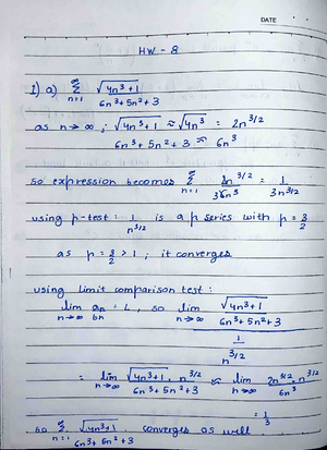 Fall 2024 Calculus II Written Homework 1 - Calculus II Fall 2024 Written Homework 1 Due ...