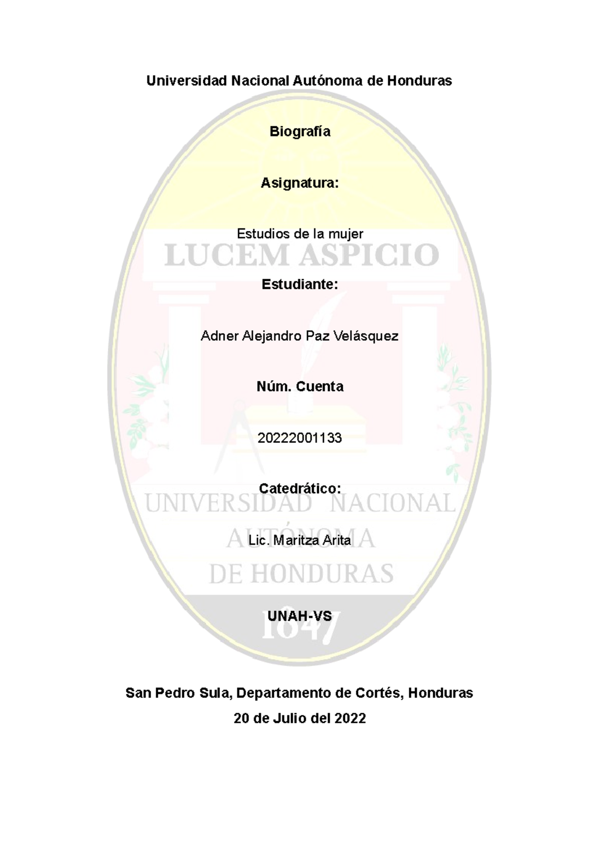 Biografía de Lucila Gamero de Medina - Estudios de la Mujer (2022 ...