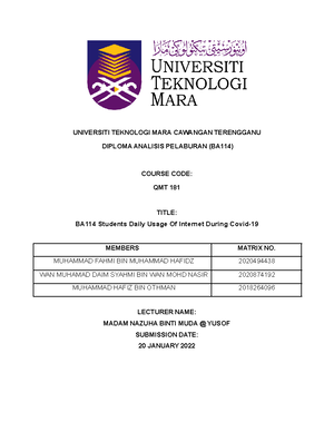MGT 162 Group Assignment - MGT162: Fundamentals of Management Study ...