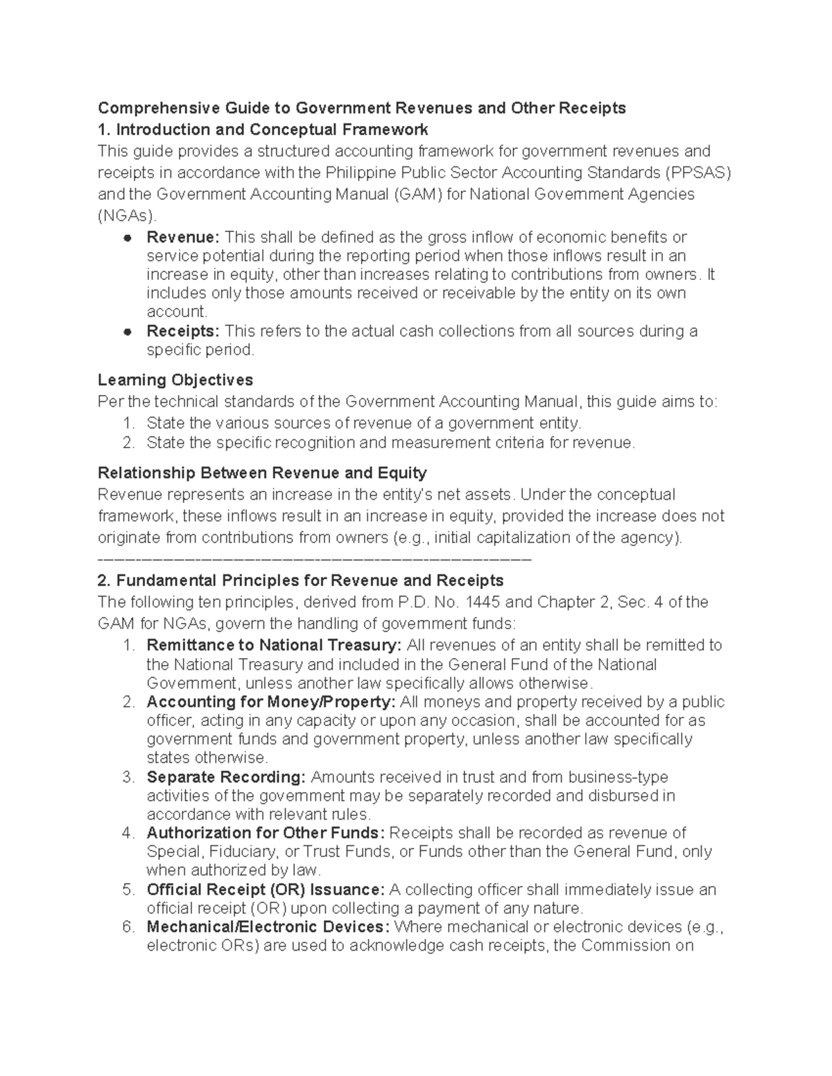 PPSAS 101: Comprehensive Guide to Government Revenues and Receipts ...