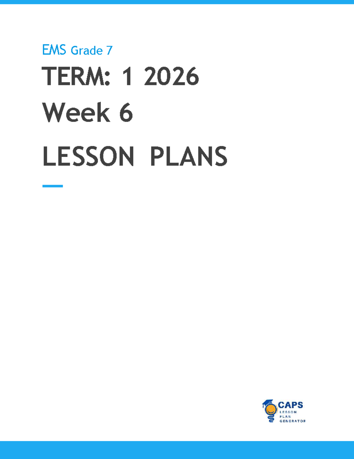 EMS Grade 7 Term 1 Week 6 Lesson Plan: Goods and Services - Studocu