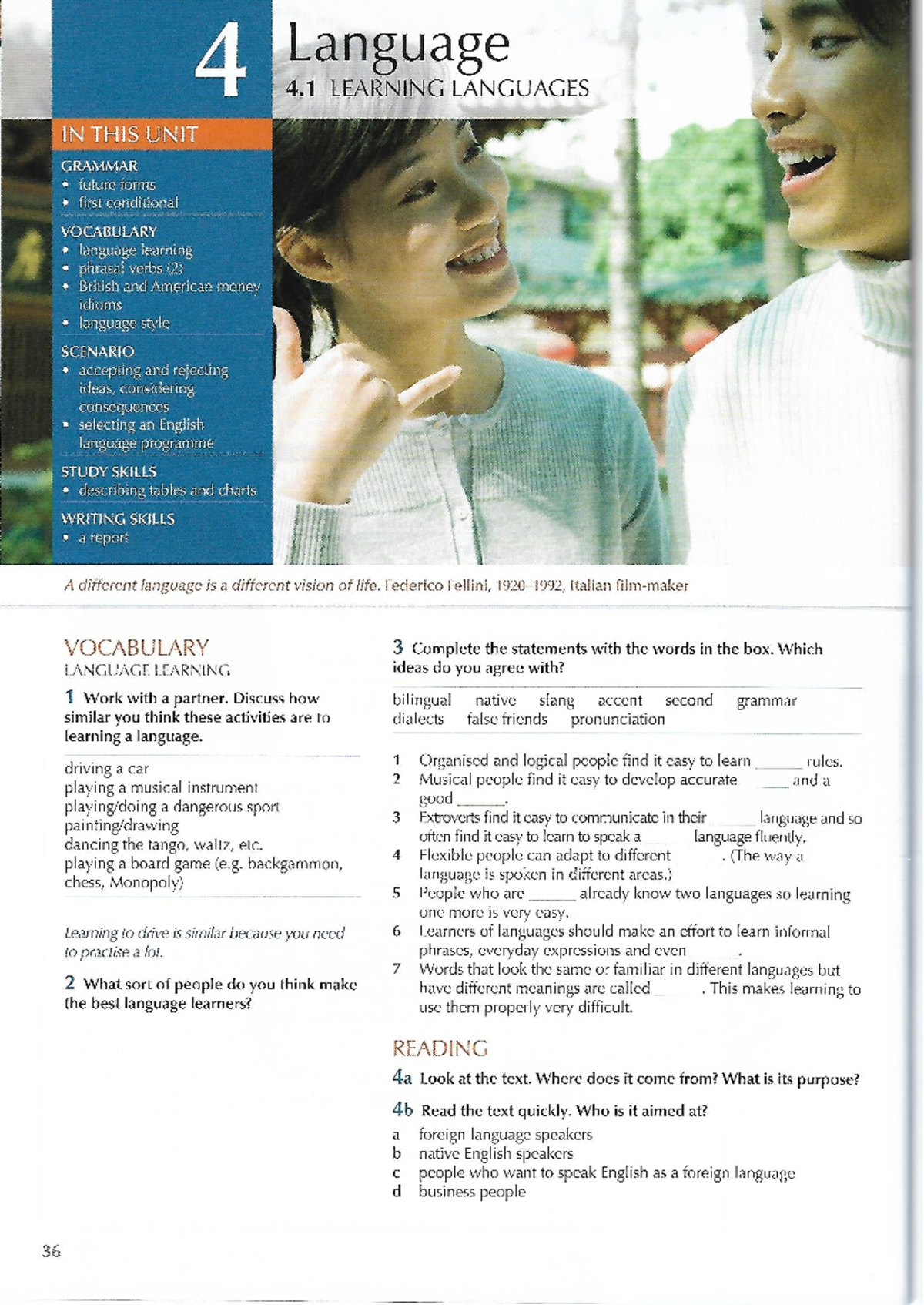 Unit 4 New Language Leader Int - Английский язык - СПБПУ - Studocu