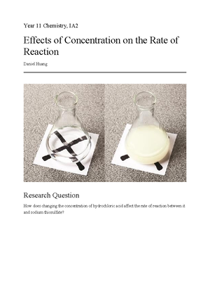 QCAA Chemistry IA3 20/20 Biofuels Claim - Claim Biofuels are the ...