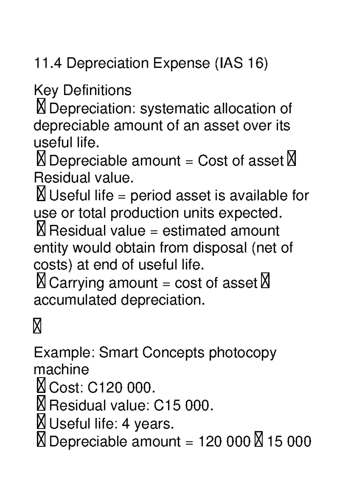 11.4 Depreciation Expense (IAS 16) Overview and Key Concepts - Studocu