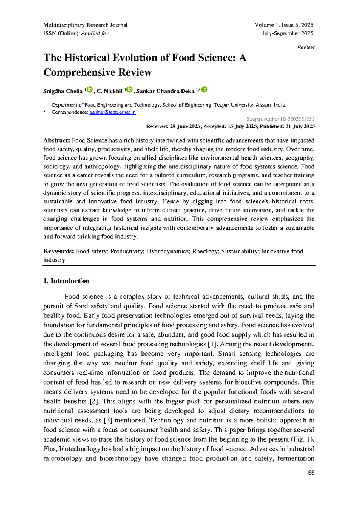 The Historical Evolution of Food Science: A Comprehensive Review (MRS ...