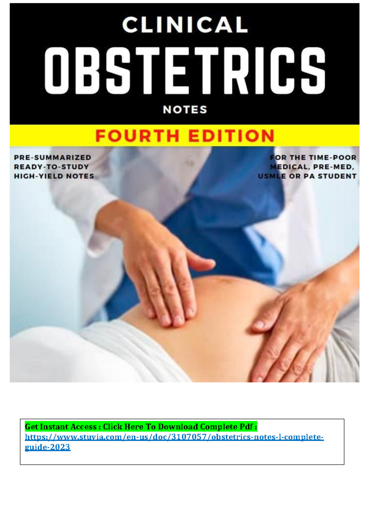 Obstetrics Study Guide PDF - Studocu