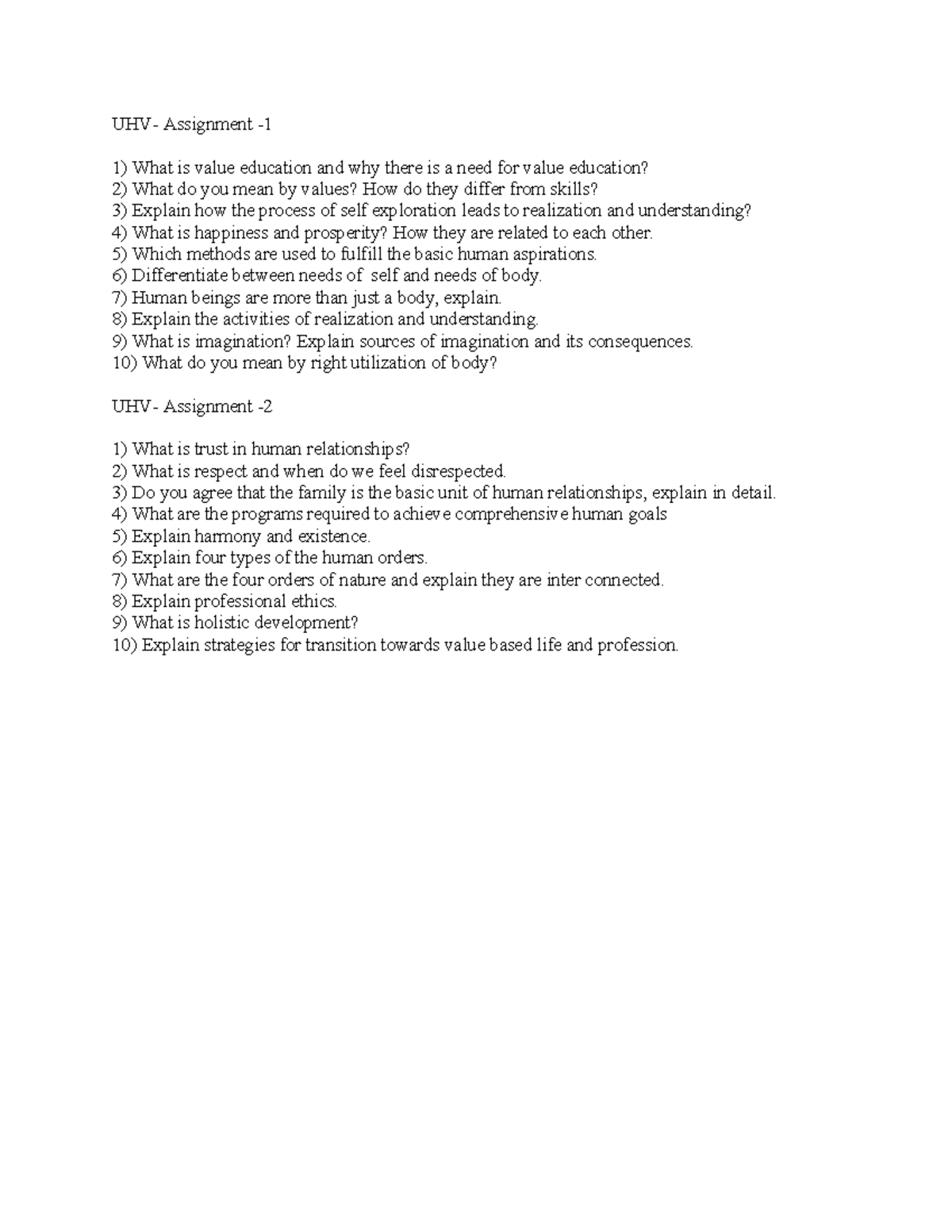 BUHK408 Assignment: Exploring Value Education and Human Relationships ...