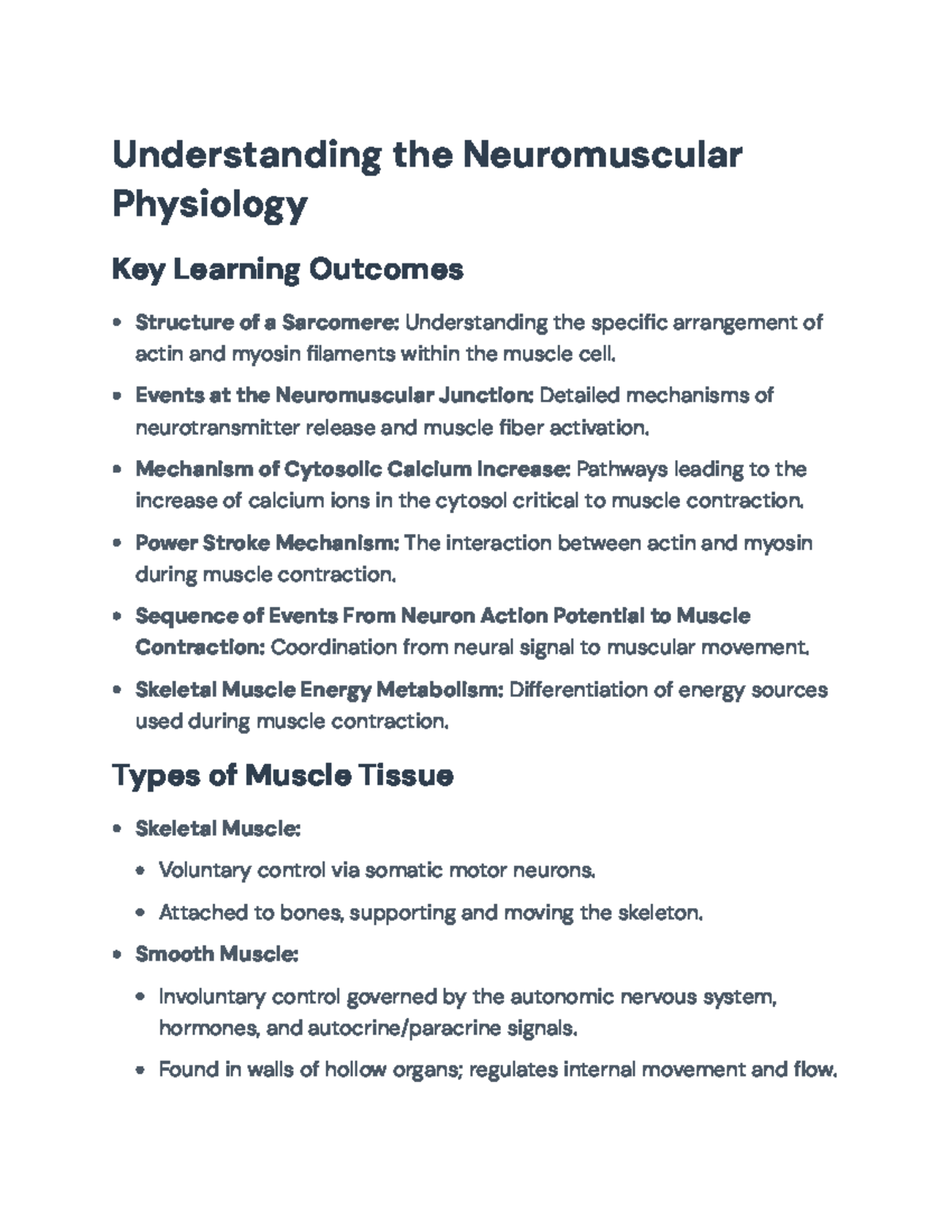 Understanding Skeletal Muscle Physiology: Mechanisms & Key Concepts ...