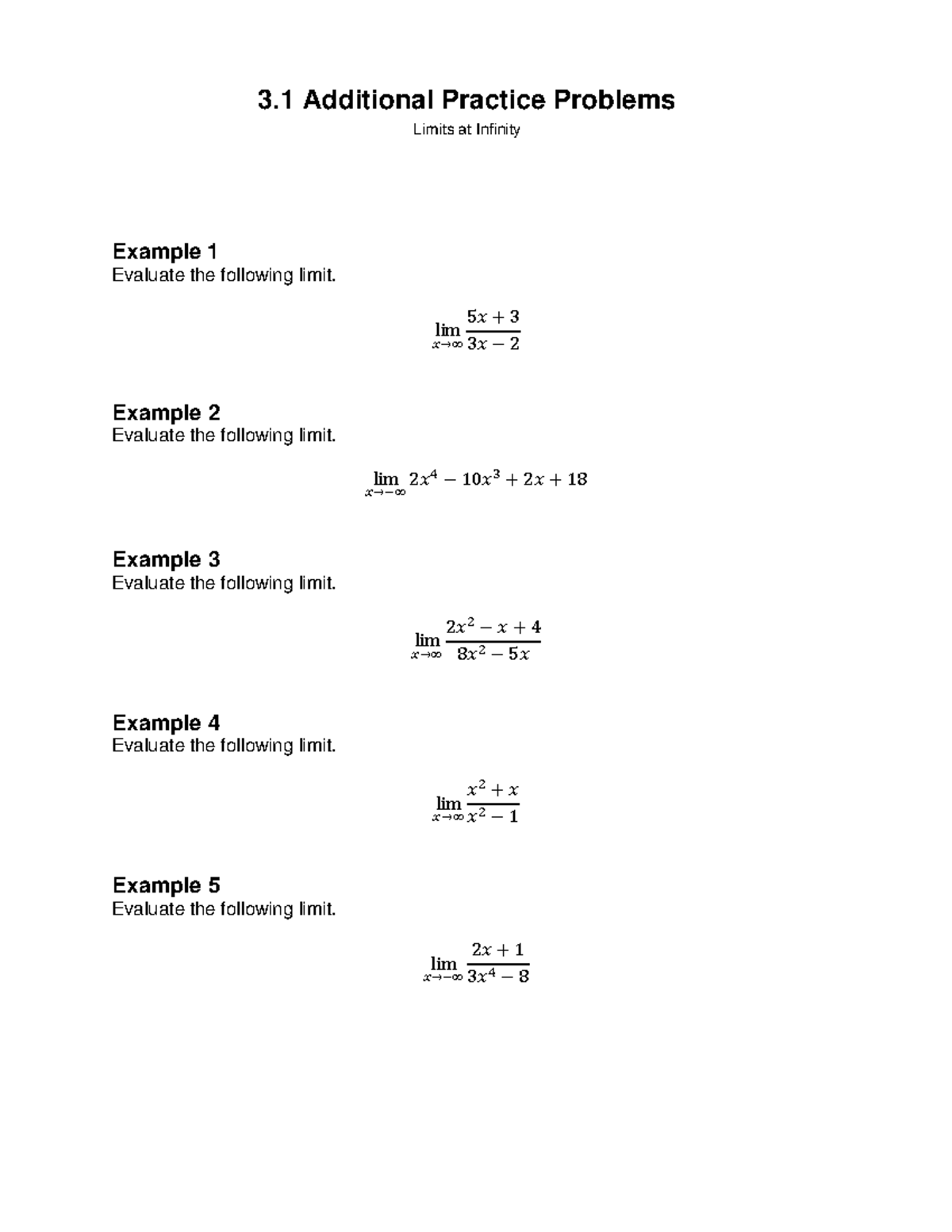 3.1 Additional Practice Problems - 1. 4 Additional Practice Problems ...