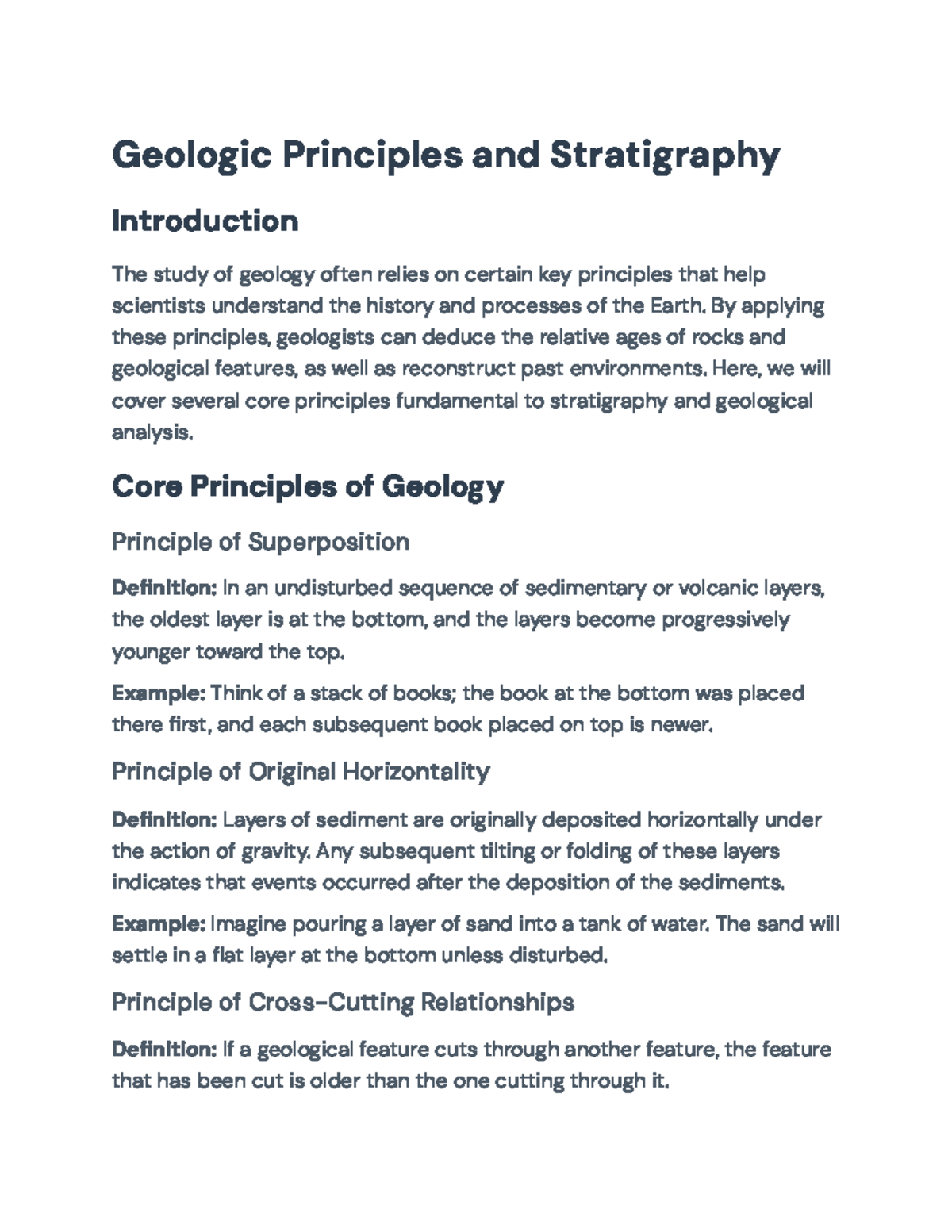 Geologic Principles and Stratigraphy (GEOL 101): Key Concepts Explained ...