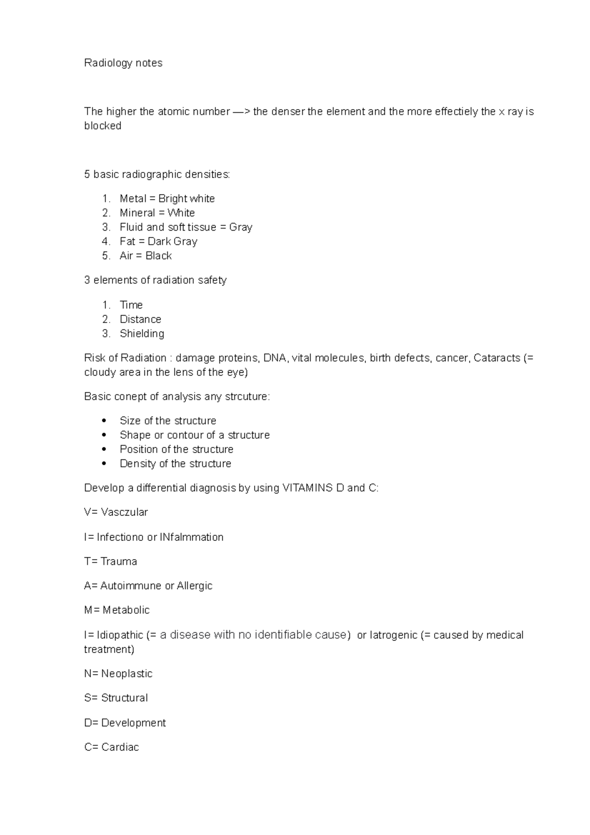 Radiology self learning notes - Radiology notes The higher the atomic ...