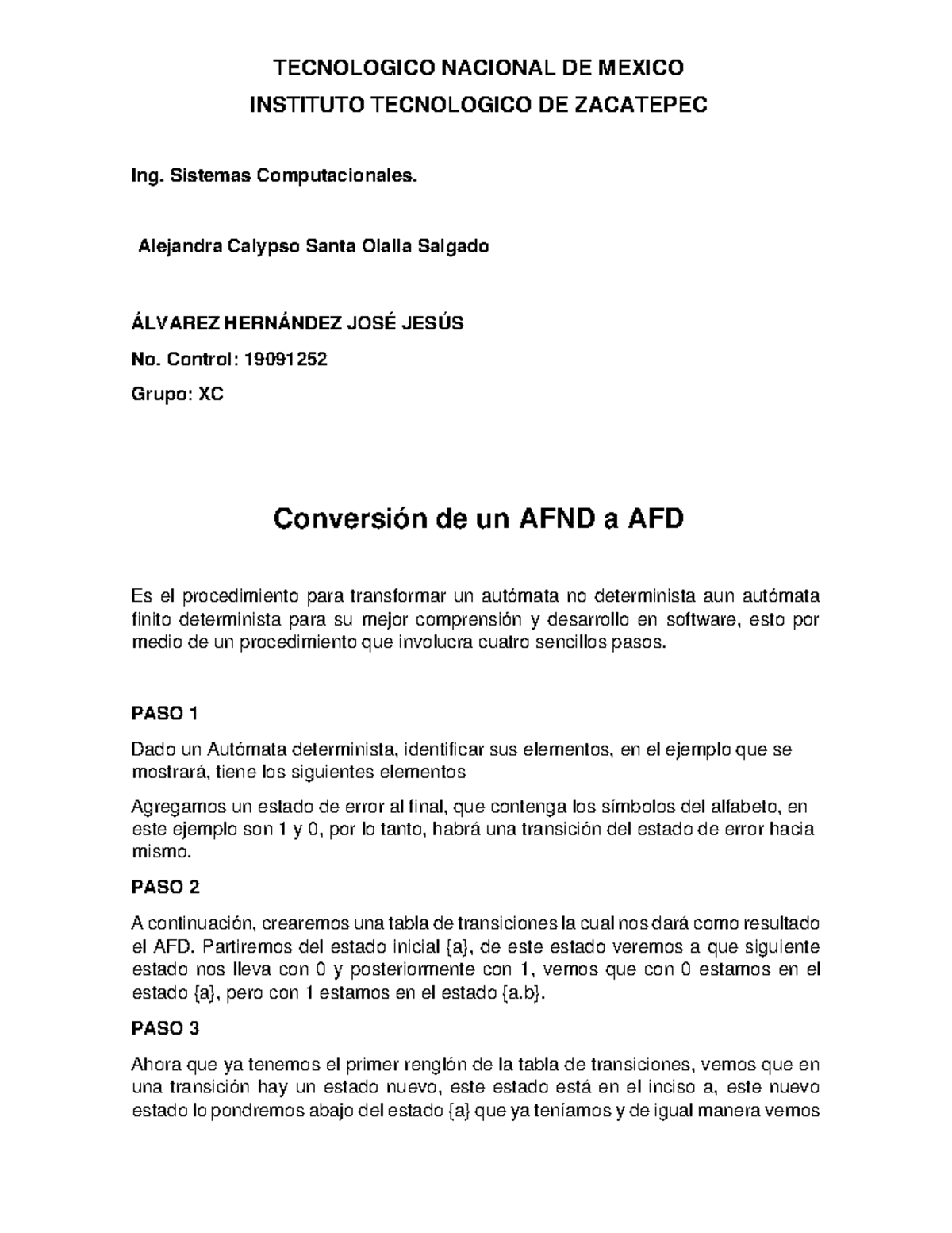 Conversión de AFND a AFD: Guía Paso a Paso para SU IP 2023 - Studocu