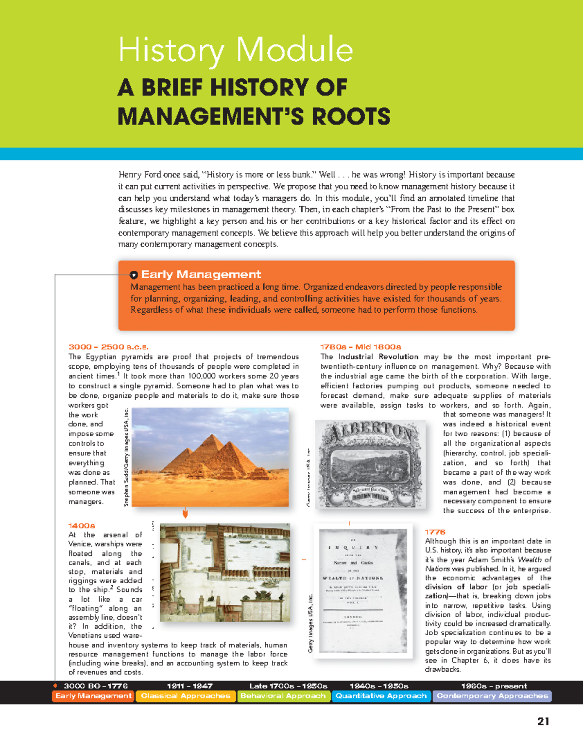 1.5 Management's Roots - 21 History Module A BRIEF HISTORY OF ...
