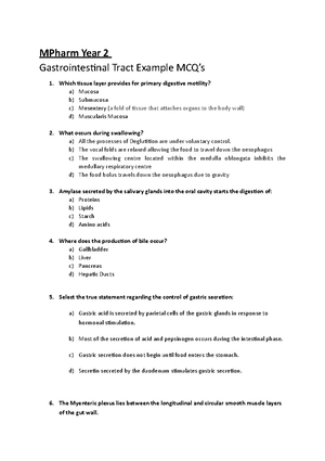 Wwham - notes relating to the second semester's pharmacy practice ...