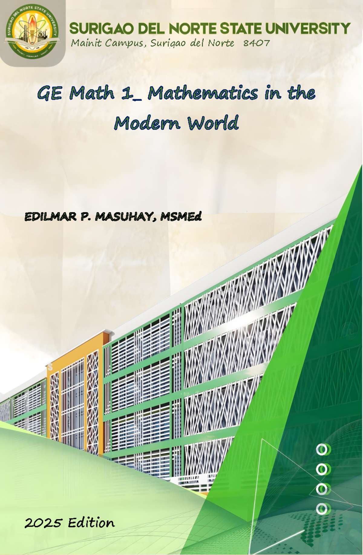 Core Instructional Material for GE Math 1: Mathematics in the Modern ...