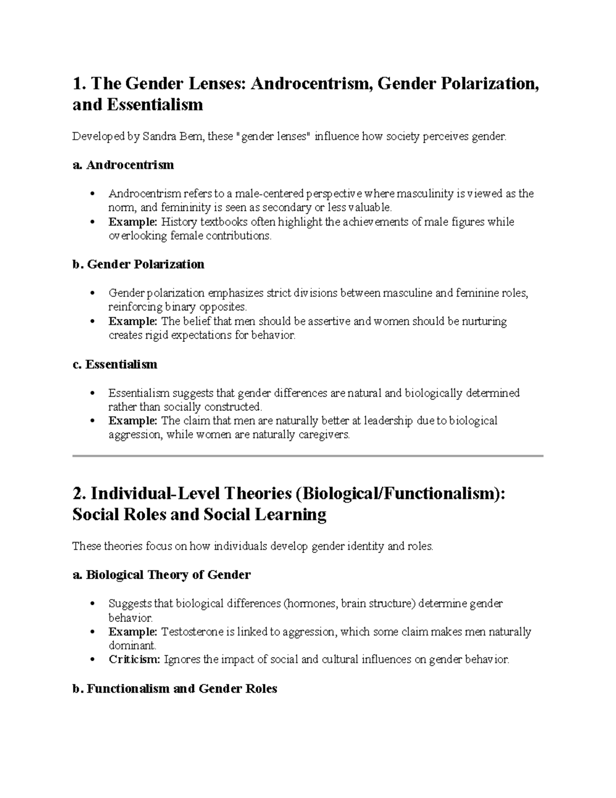 4 Theories on Gender: Androcentrism, Polarization, and Essentialism ...