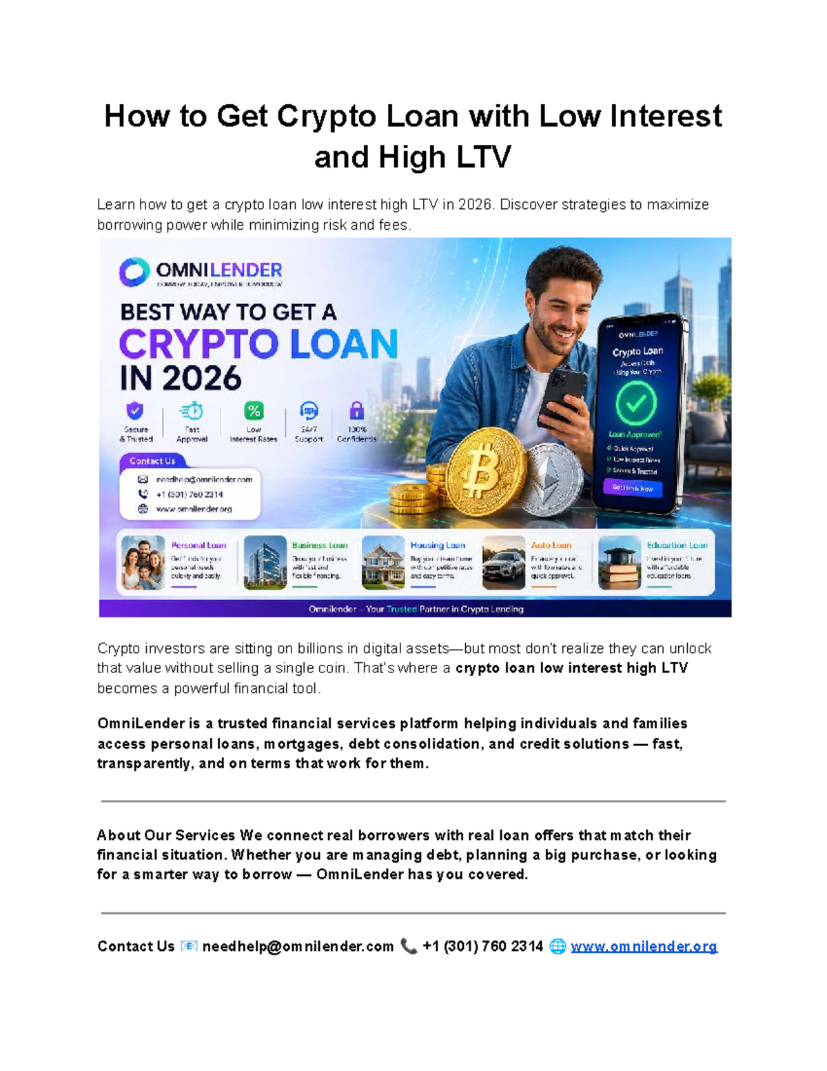 Crypto Loan Strategies: Low Interest & High LTV Guide 2026 - Studocu