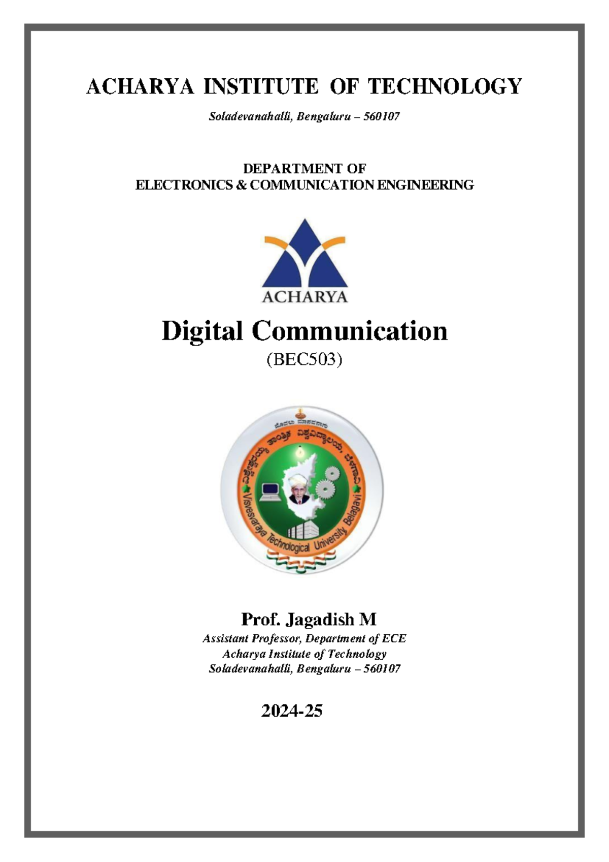 BEC503 Digital Communication Module 2 Notes on Modulation Techniques ...