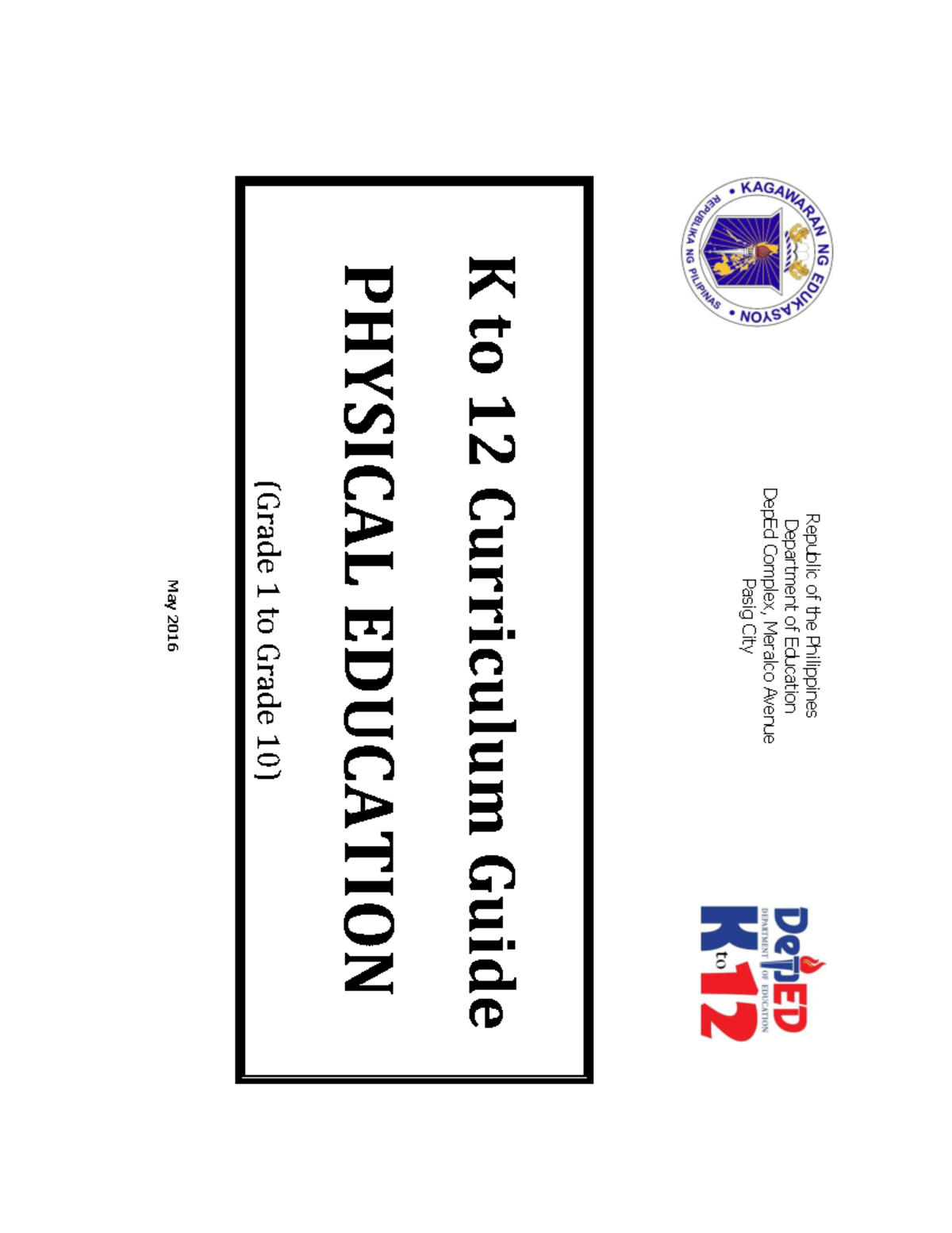 K to 12 PE Curriculum Guide (Grades 1-10) - May 2016 Edition - Studocu