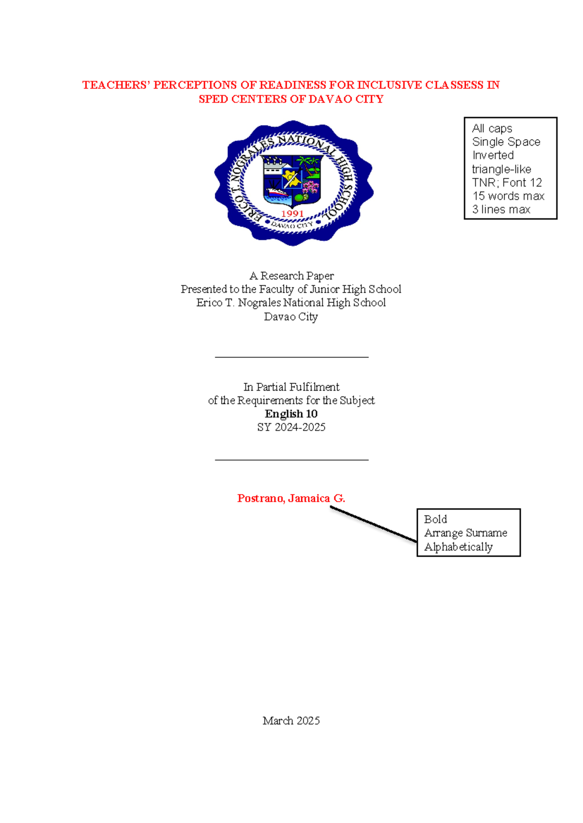 Research Manuscript Template G10 - TEACHERS’ PERCEPTIONS OF READINESS ...