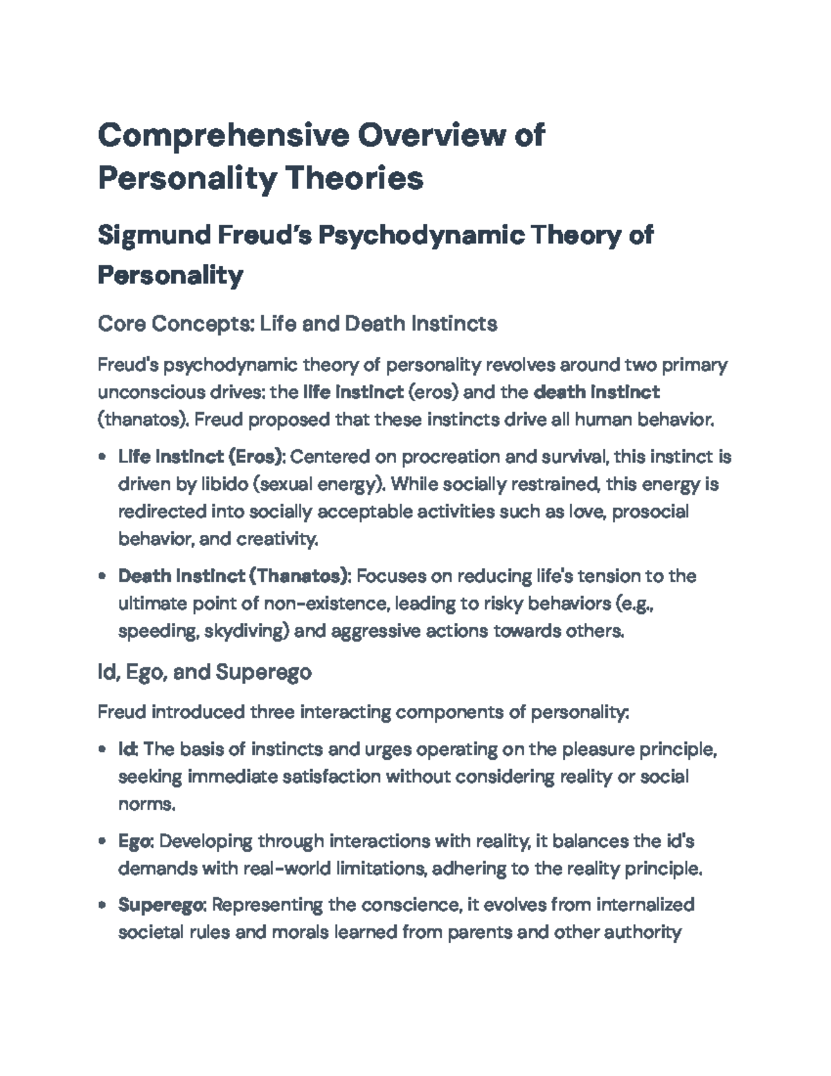 Integrating Biblical Insights with Psychodynamic Personality Theories ...