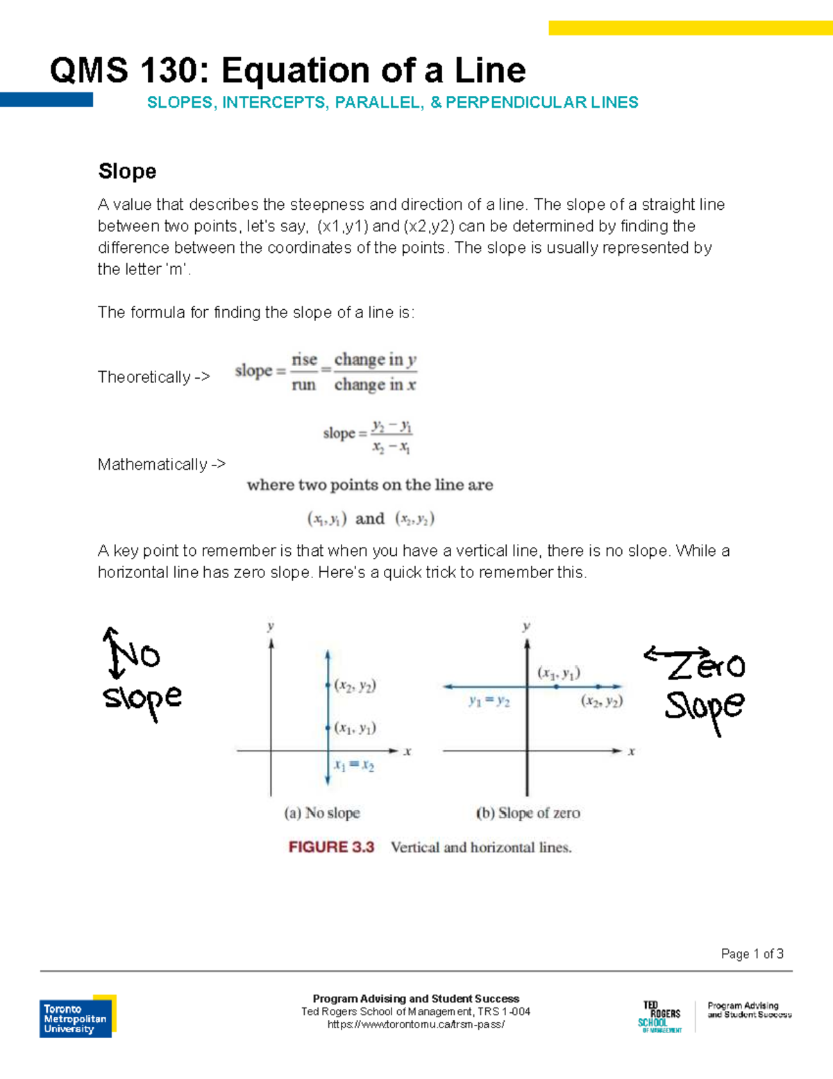 QMS 130: Understanding Slopes, Intercepts & Line Equations - Studocu