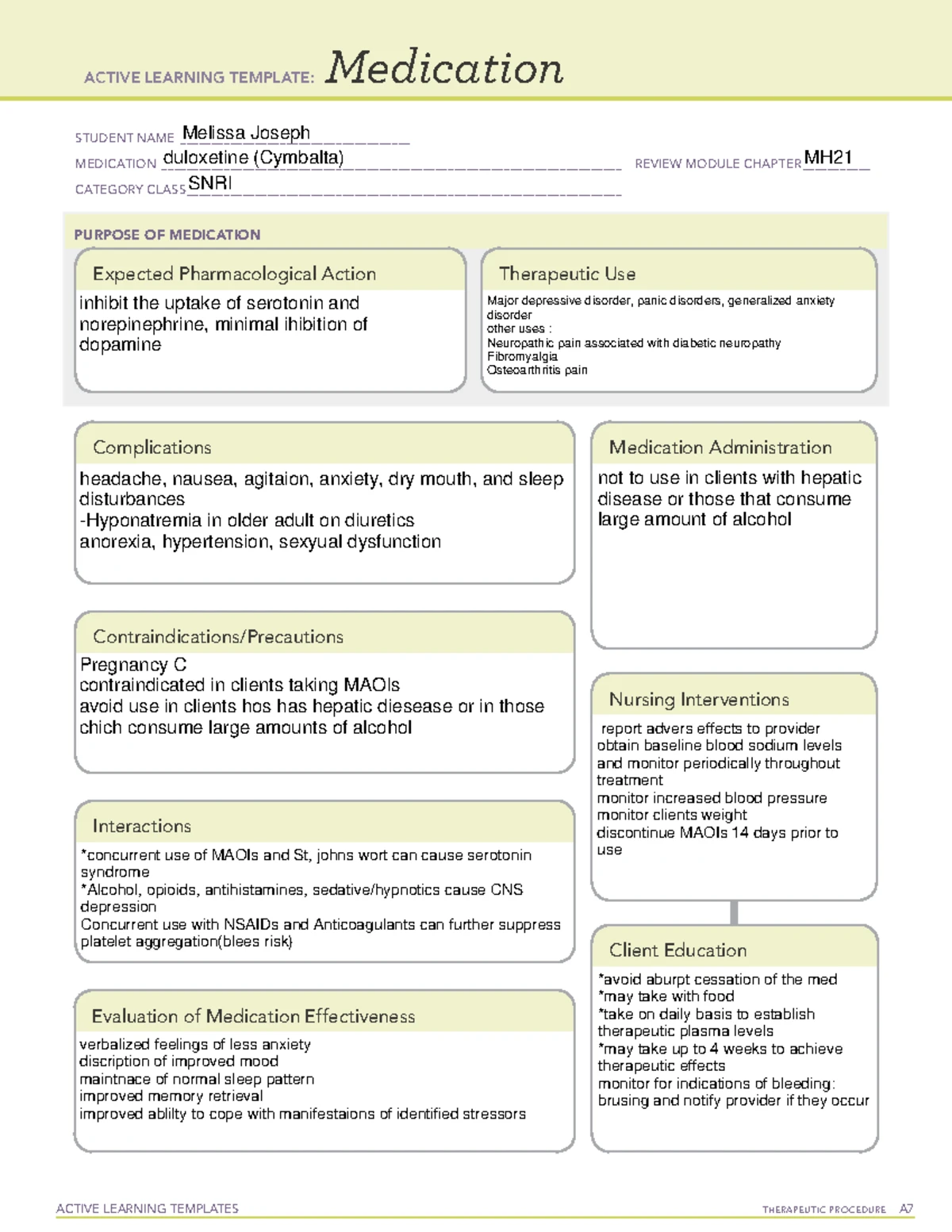 Omeprazole Medication ATI Active Learning Template - ACTIVE LEARNING ...