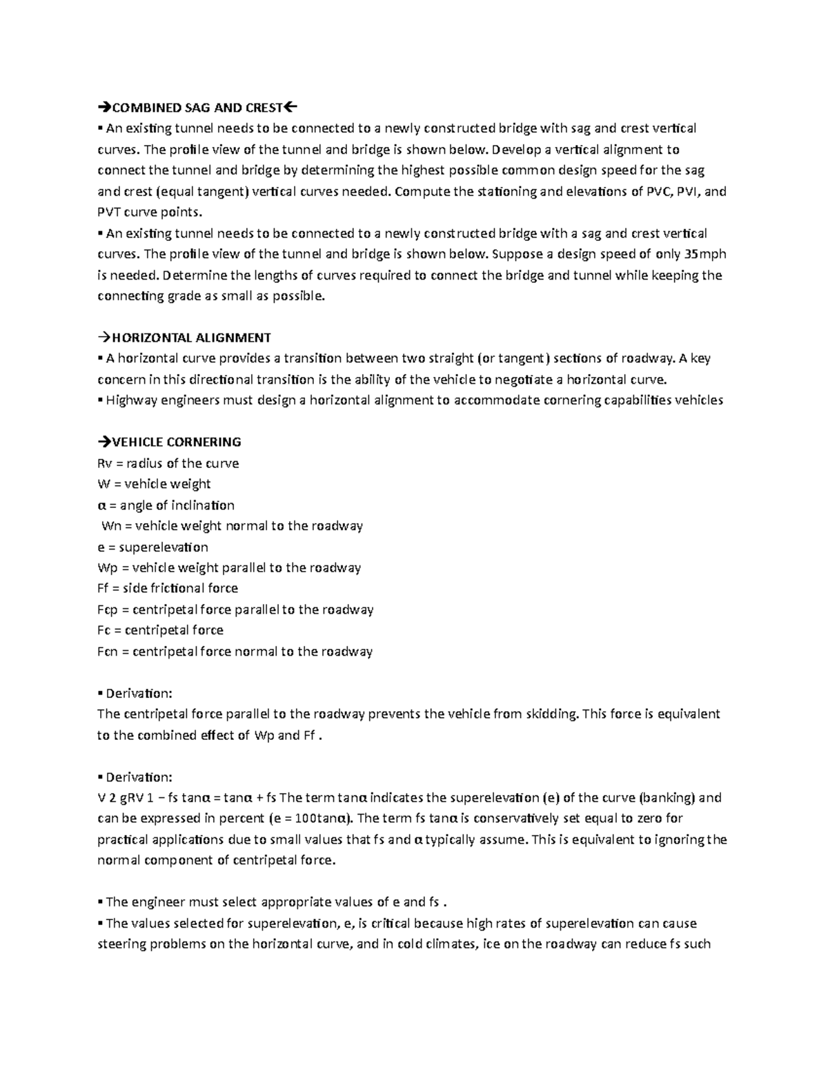 Combined SAG & Crest Vertical Curve Design - Structural Analysis and ...