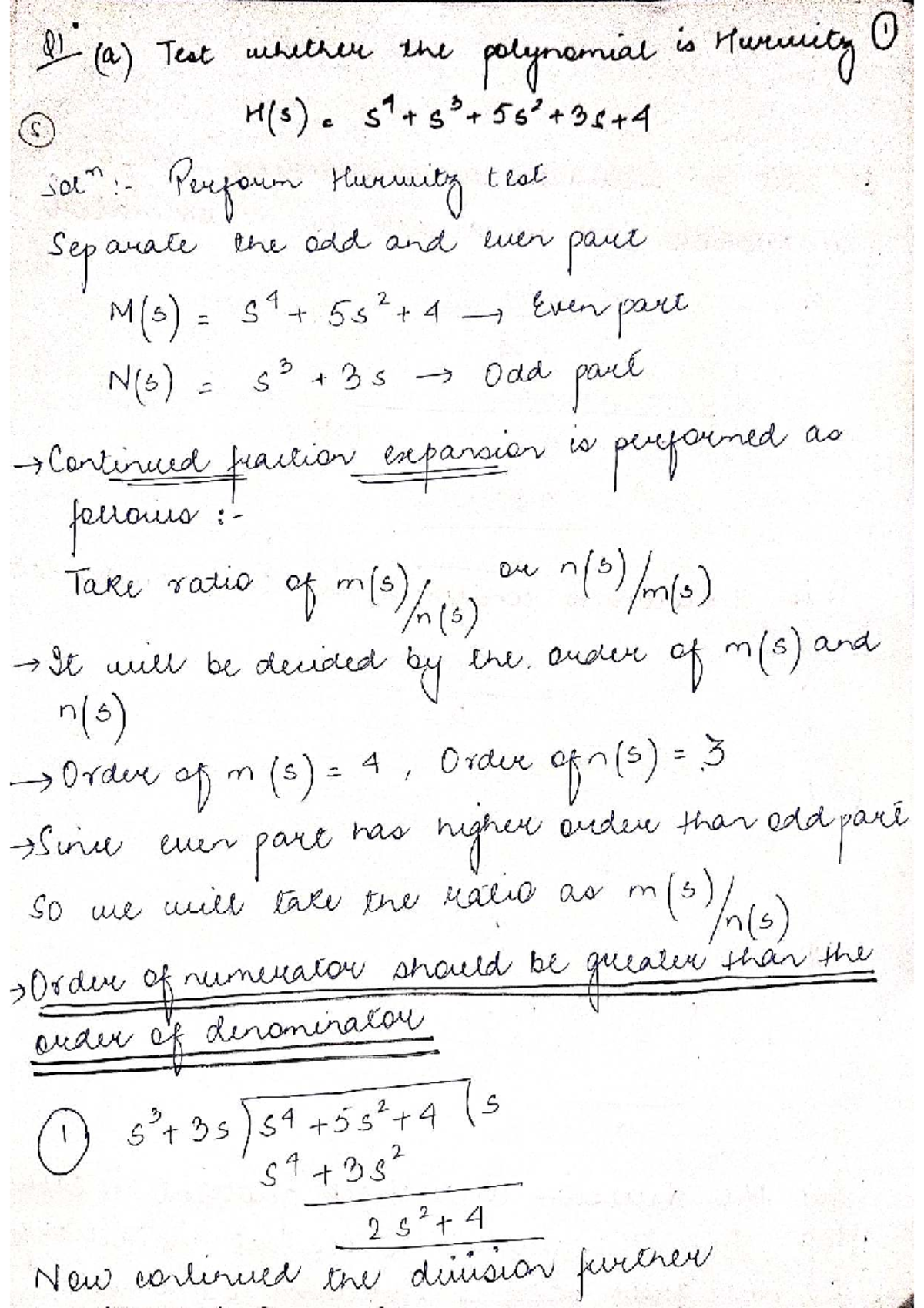 Hurwitz Polynomial Analysis - Mathematics Document - Studocu