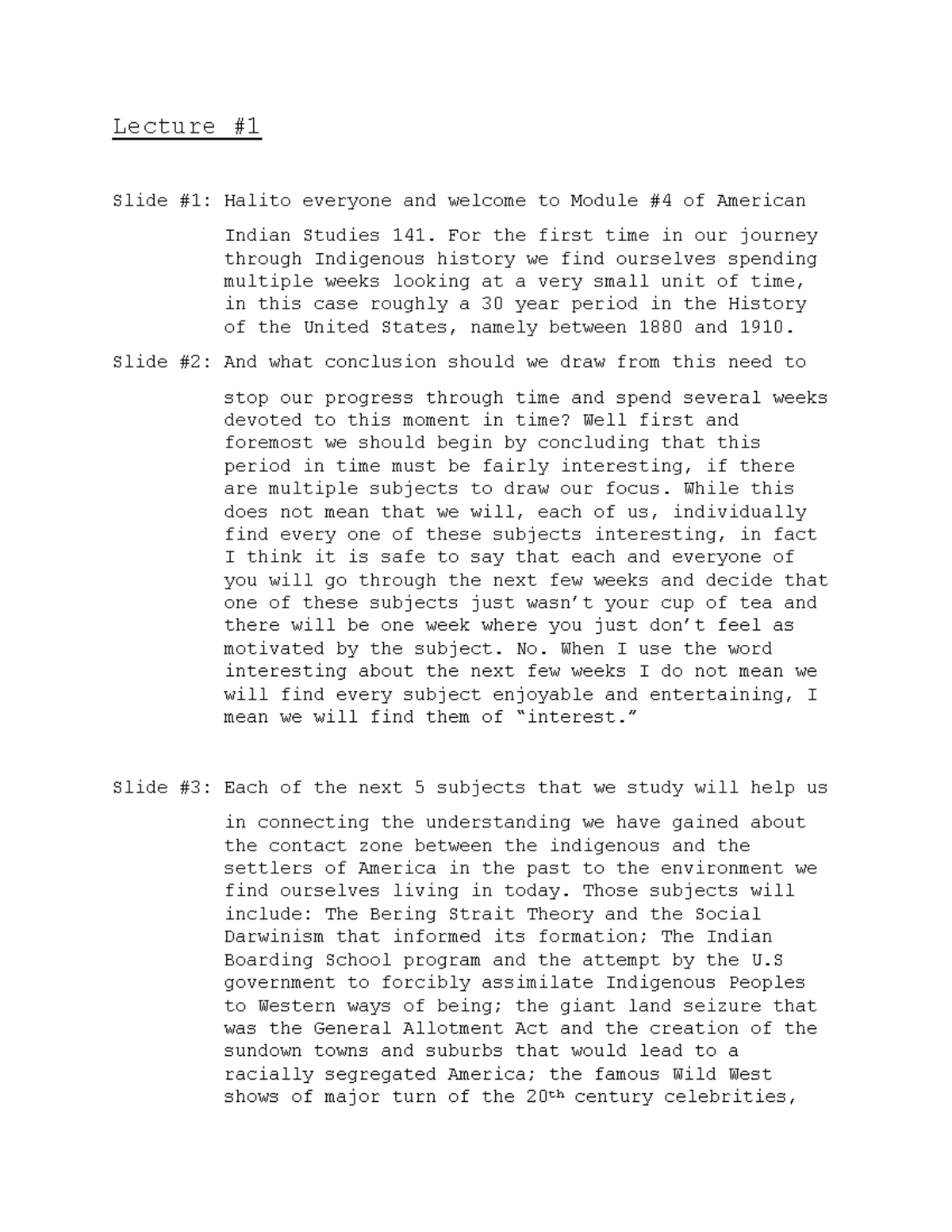 M4 Lecture Notes: Exploring Social Darwinism & Bering Strait Theory in ...