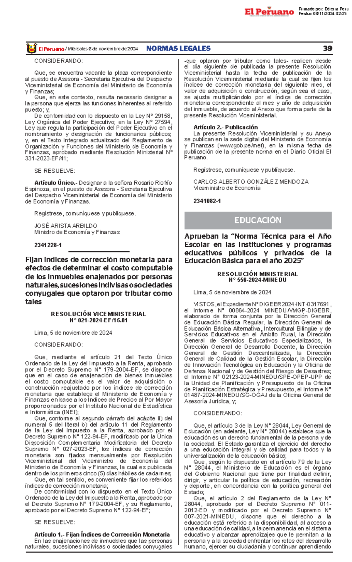 Norma Técnica para la Educación Básica 2025 - RM N° 556-2024-MINEDU - Studocu