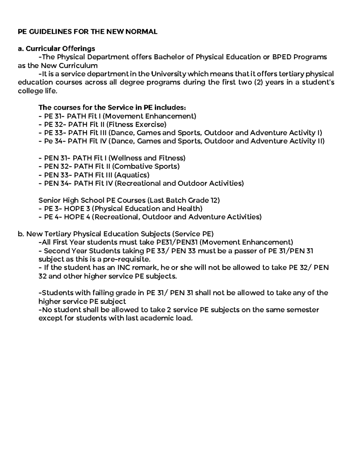 Physical Education Guidelines and Fitness Overview (PE Notes) - Studocu