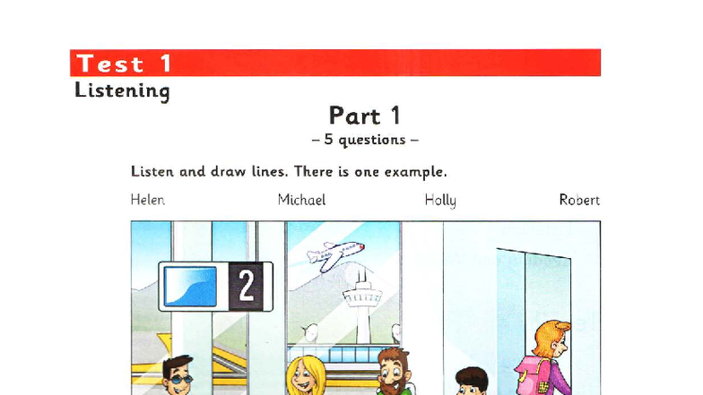 Flyers A2 Listening & Reading Test 1: Practice Questions - Studocu