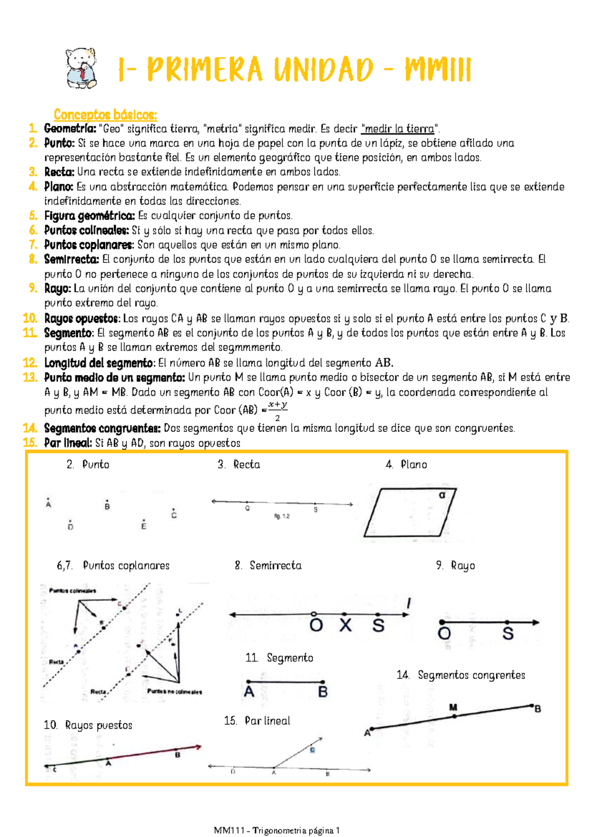 Conceptos Básicos de Geometría y Trigonometría - MM111 - Studocu