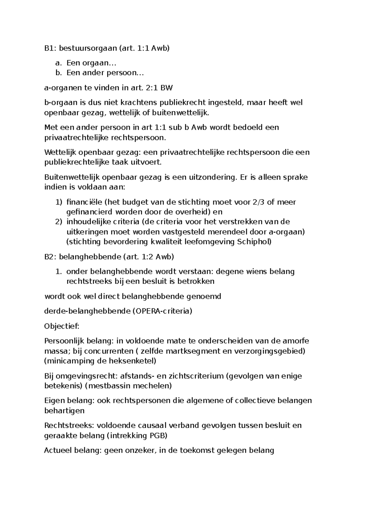 Bestuursrecht Week 1: Analyse van Bestuursorganen en Besluiten ...