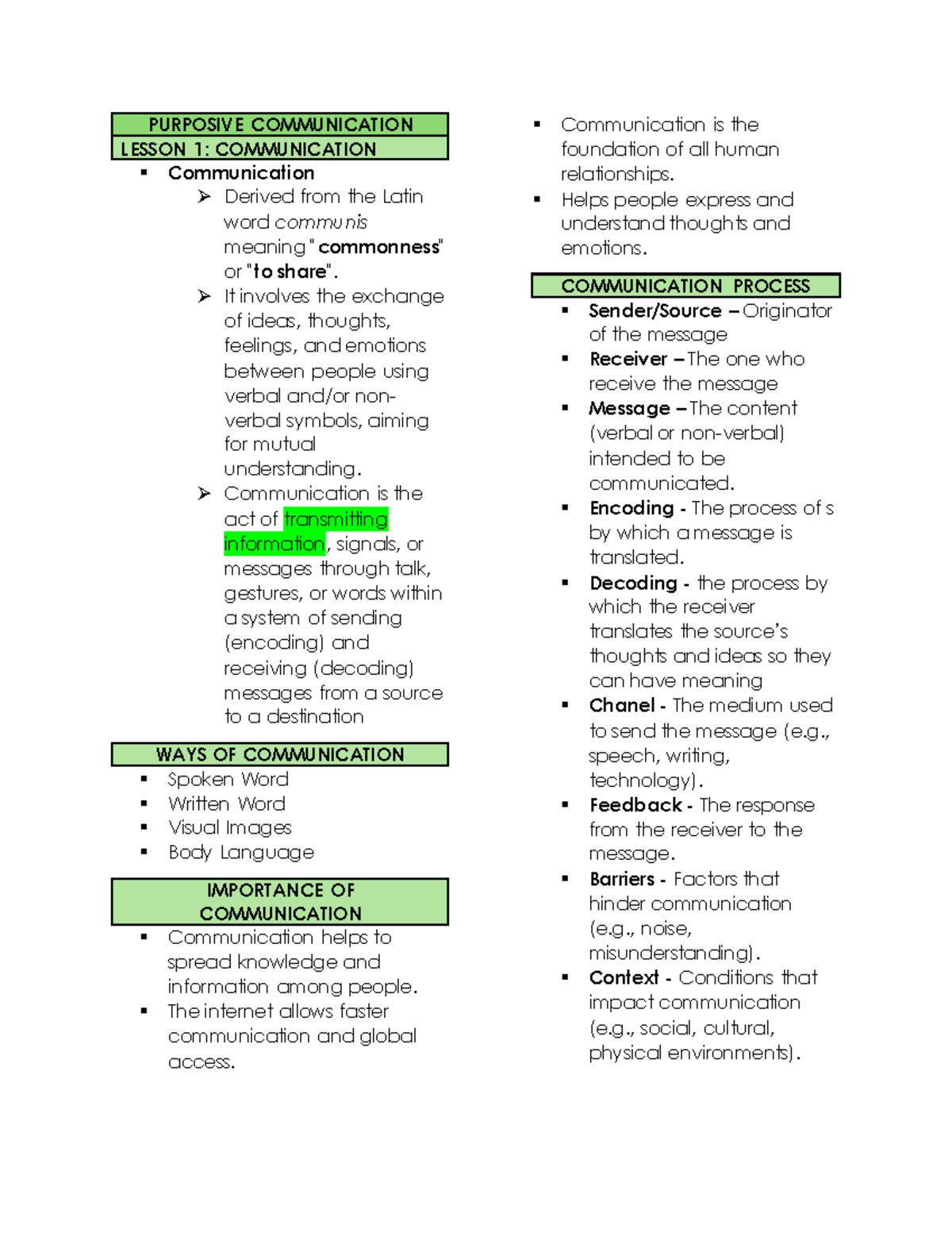 GEC 5 Purcomm Lesson 1-2 - PURPOSIVE COMMUNICATION LESSON 1 ...