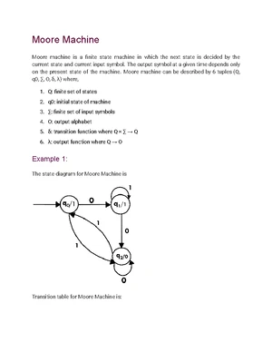 Question BANK – 1 (Part 13) - Conversion from Moore machine to Mealy ...