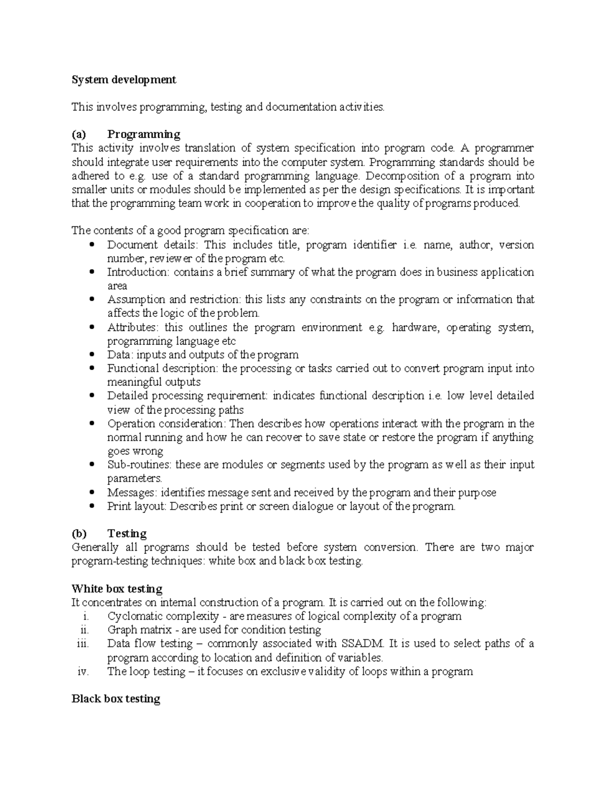 System Development & Implementation Overview (SD-IM 101) - Studocu
